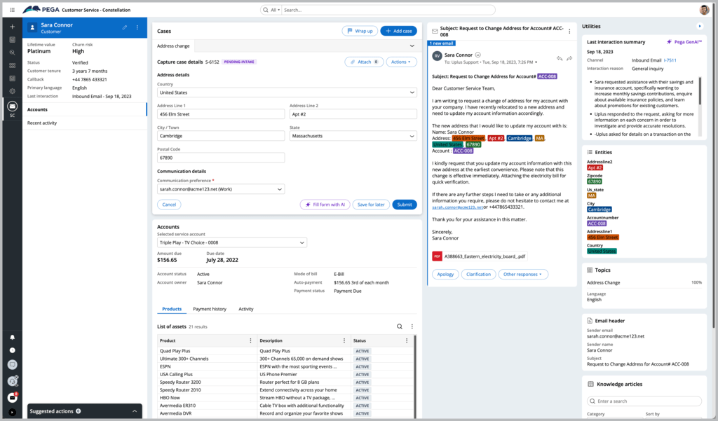 Automate email processing for Customer Service | Pega