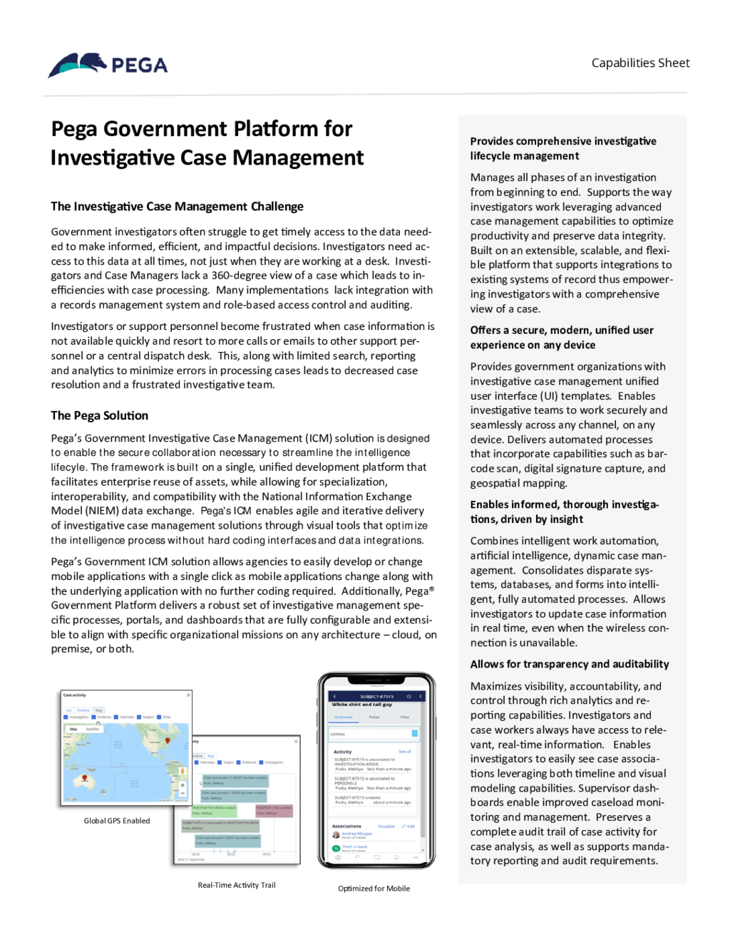 Pega for Government Investigative Case Management | Pega