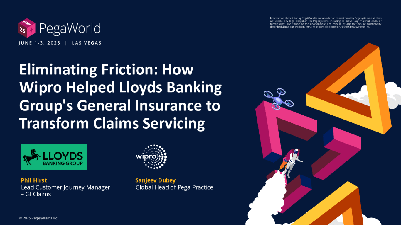 PegaWorld 2025: Eliminating Friction: How Wipro Helped Lloyds Banking ...