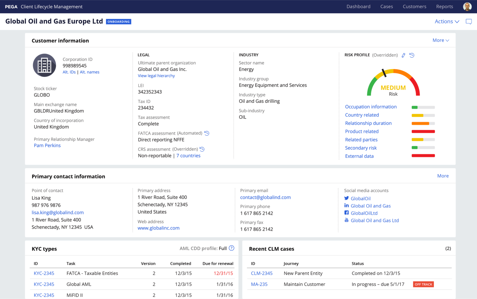 Pega Client Lifecycle Management | Pega