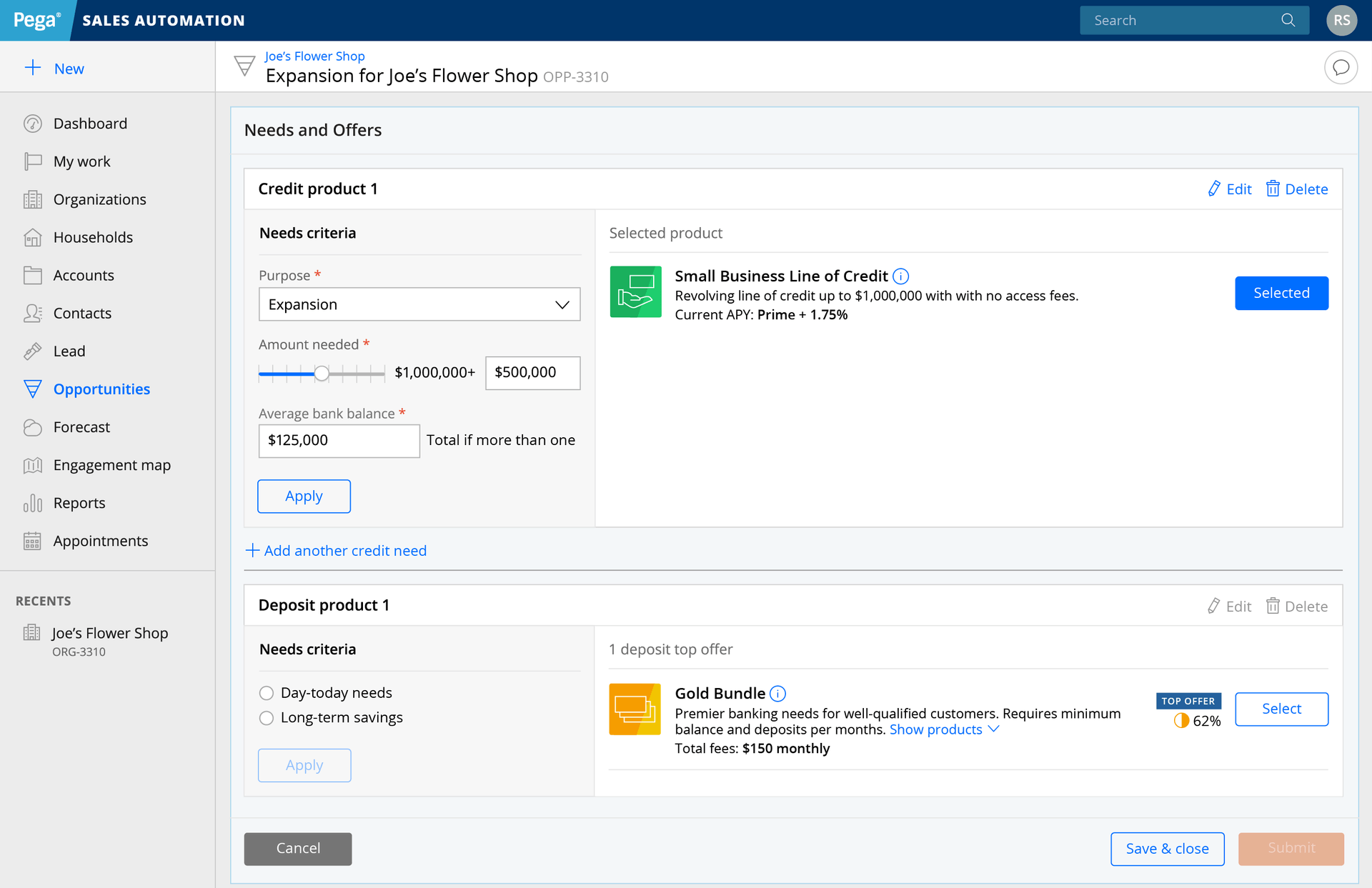 Sales Automation Solutions for Financial Services | Pega