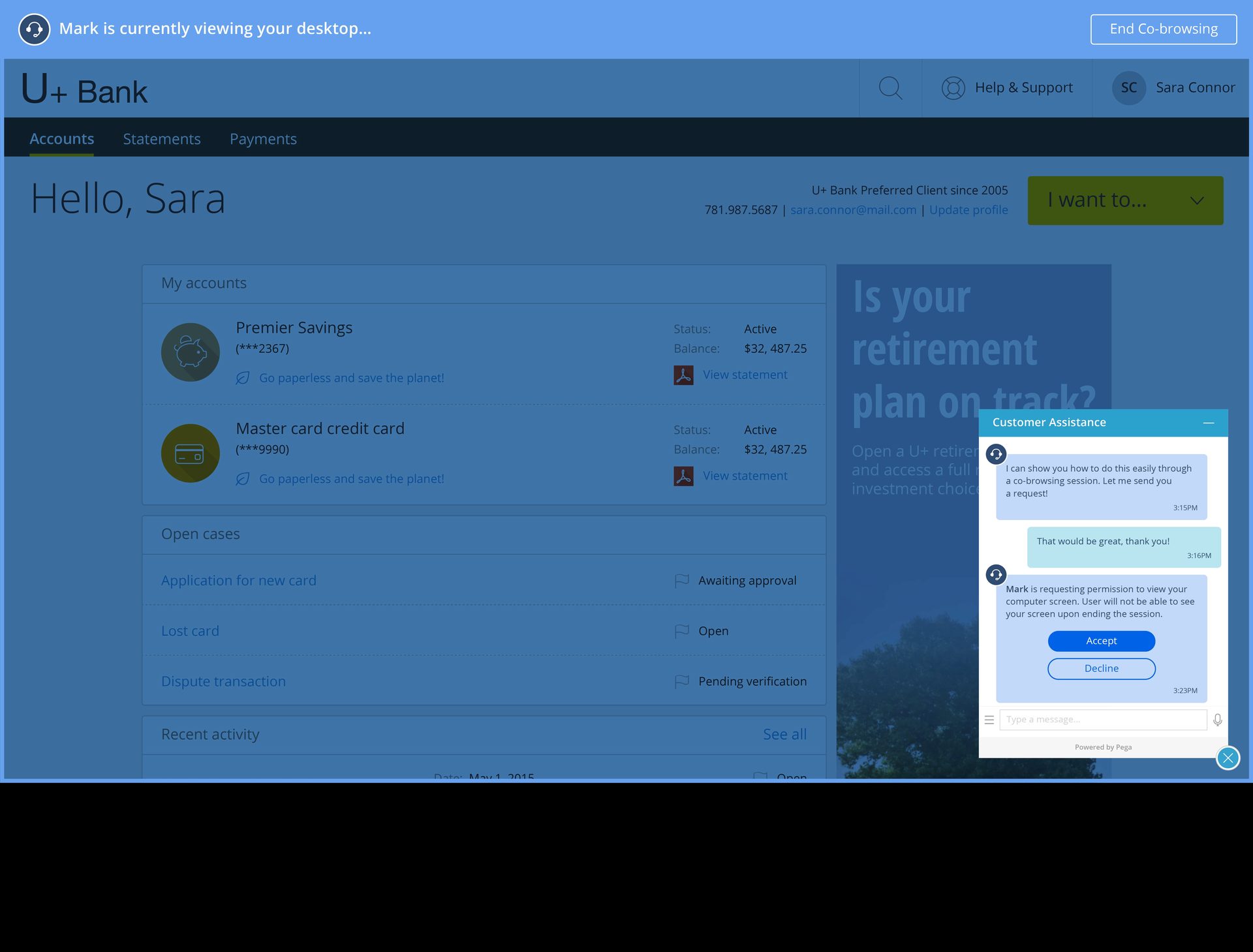 Co-browsing software for enterprises | Pega
