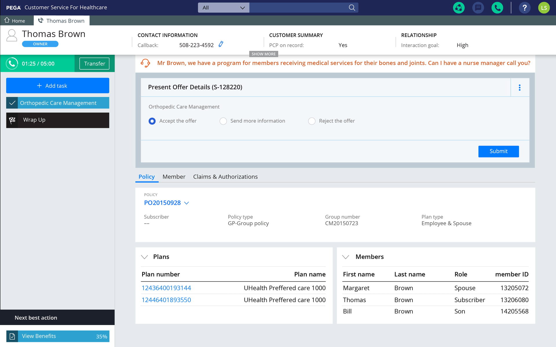 Healthcare Customer Service Platform | Pega
