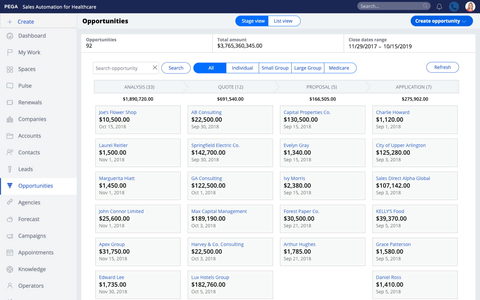Pega Sales Automation for Insurance | Pega