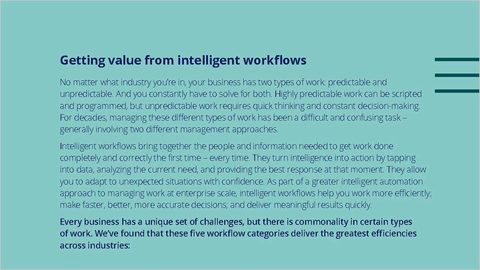 The value of intelligent workflows | Pega