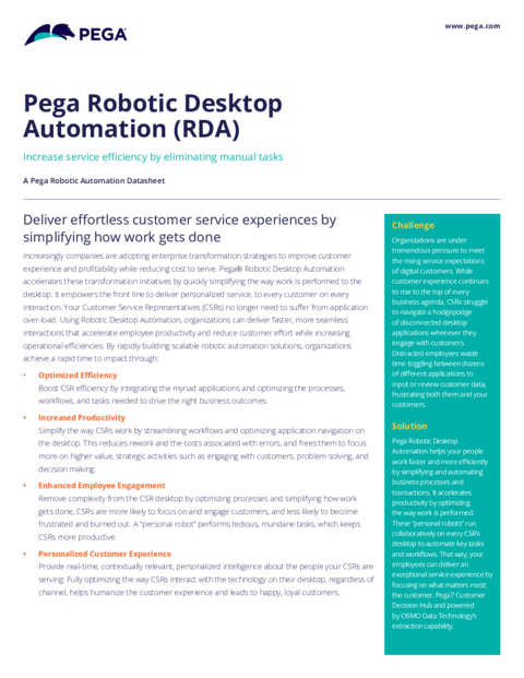 Desktop automation powered by robotics | Pega