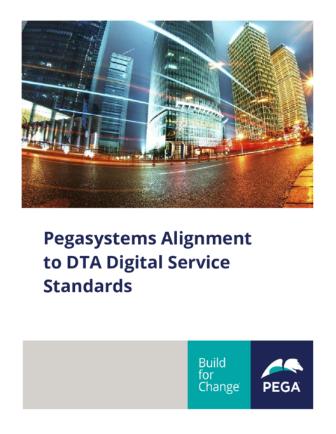 Alignment to DTA Digital Service Standards | Pega