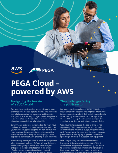 Pegasystems and AWS: assisting your evolution – together | Pega