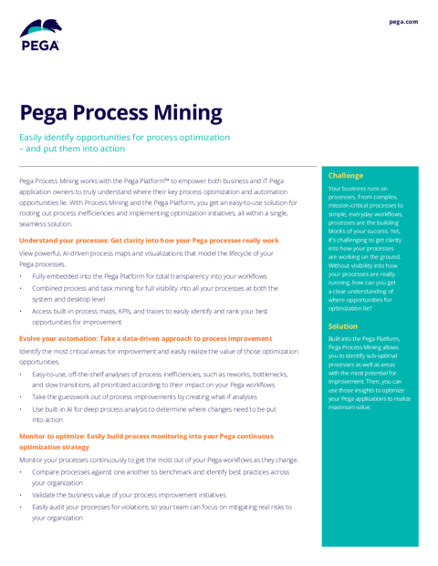 Identify opportunities with Pega Process Mining | Pega
