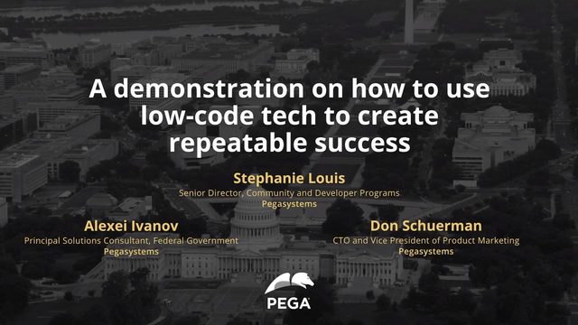 Government Empowered 2019: A demonstration on how to use low-code tech ...