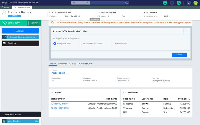 Healthcare Customer Service Platform | Pega