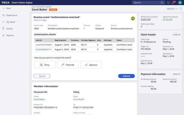 Healthcare & Medical Claims Processing & Automation | Pega