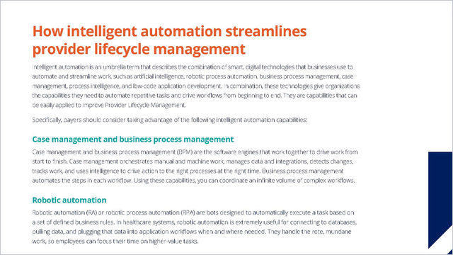 Make provider lifecycle workflows work for you | Pega