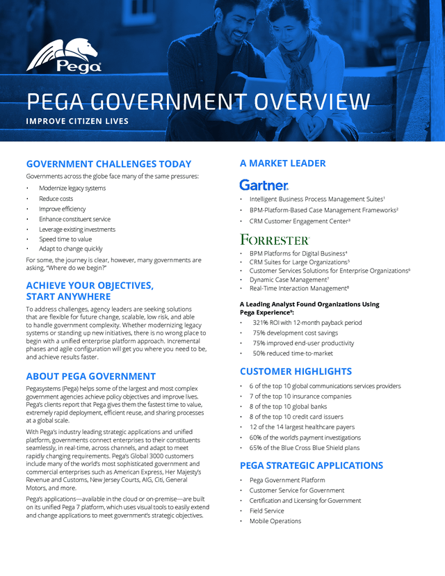 Pega Government Overview | Pega