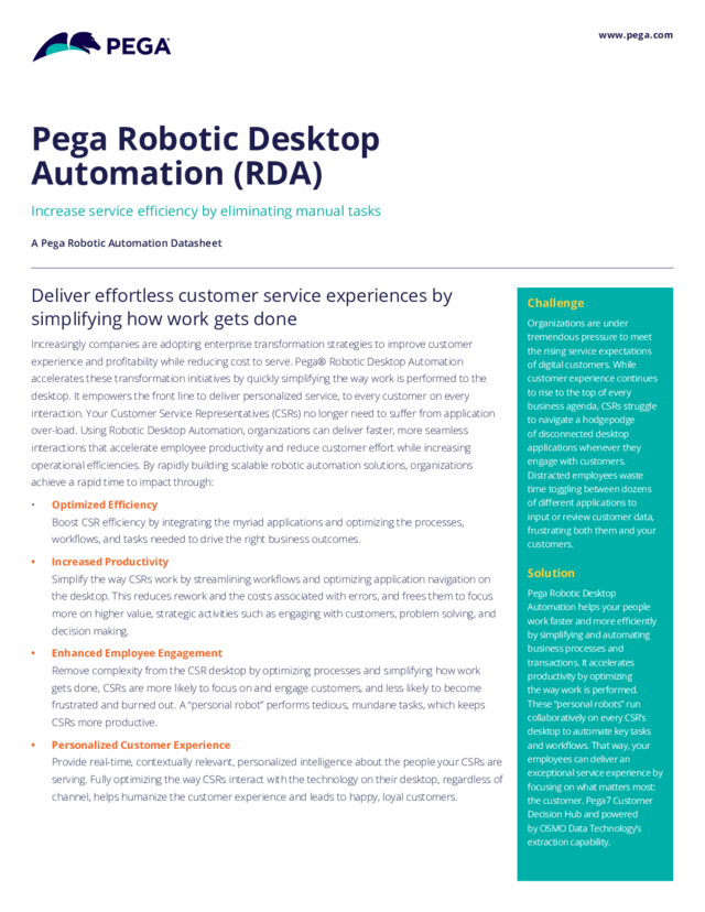Desktop automation powered by robotics | Pega