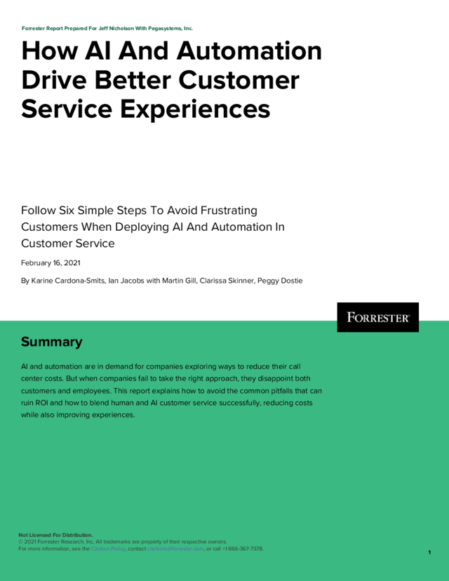 How AI &Automation Drive Better Customer Service Experiences | Pega