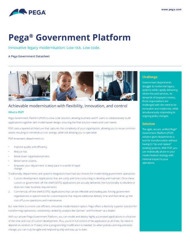 Pega Grants Management Data Sheet | Pega