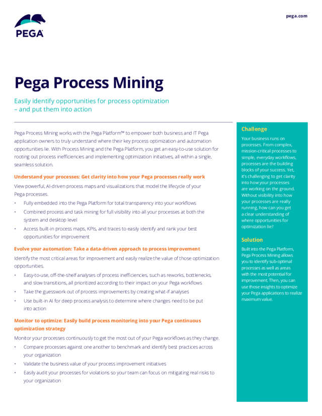 Identify opportunities with Pega Process Mining | Pega