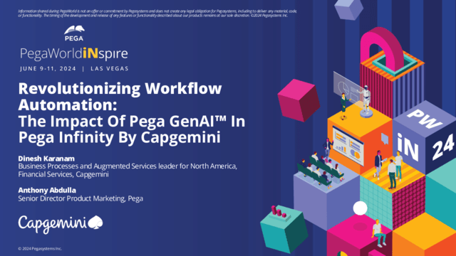 PegaWorld iNspire 2024: Revolutionizing Workflow Automation: The Impact Of Pega GenAI™ In Pega ...
